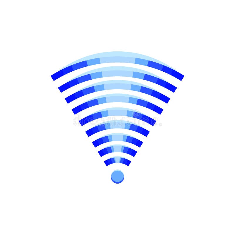 Diffraction Wireless Signal Wave Cartoon Vector Illustration Stock ...