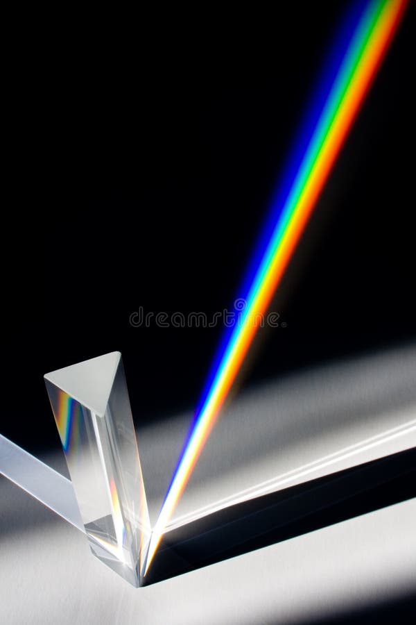 Diffrazione Di Luce Solare Attraverso Il Prisma Di Vetro Immagine Stock ...