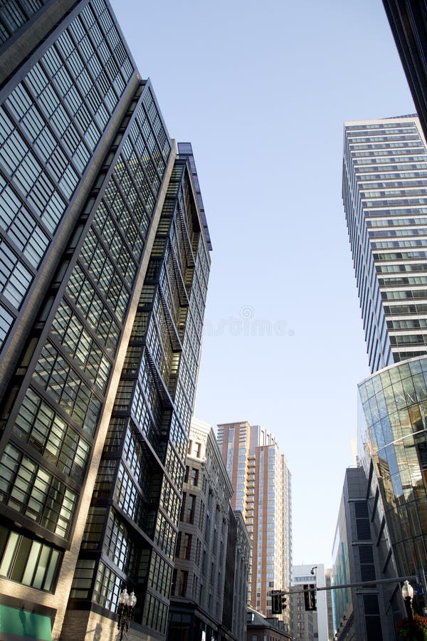 Diffrent Modern Buildings in Downtown Boston Stock Photo - Image of ...
