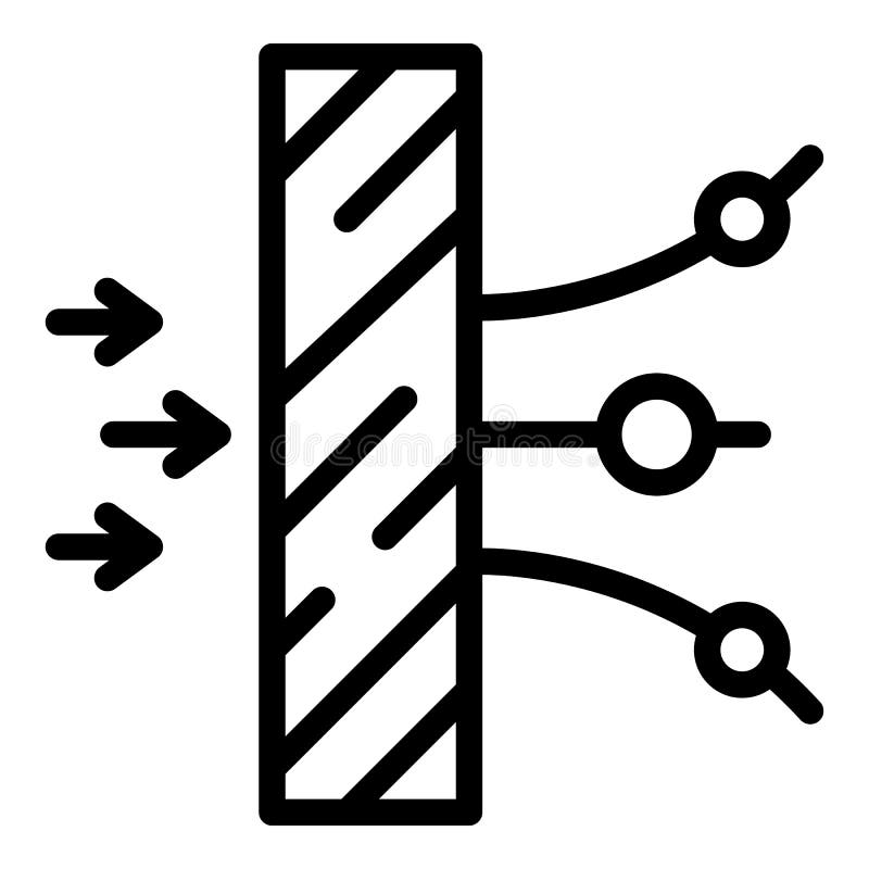 Diffuse Lens Side View Icon, Outline Style Stock Vector - Illustration ...