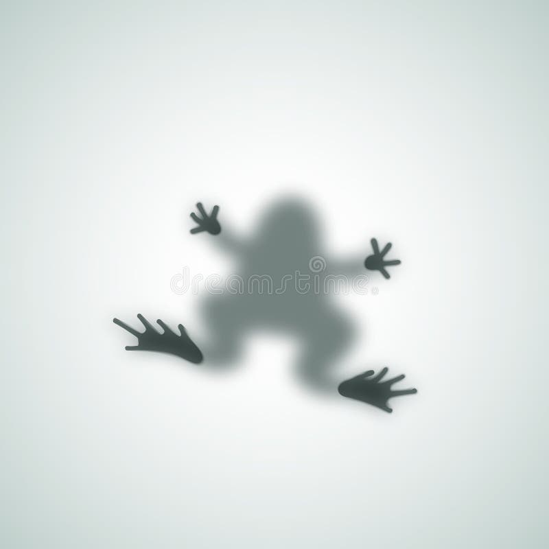 Diffuse Toad Silhouette Shadow Abstract Vector Image. Frog Sitting on a ...
