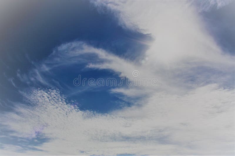 Diffuse White Clouds on the Blue Sky Stock Photo - Image of atmosphere ...