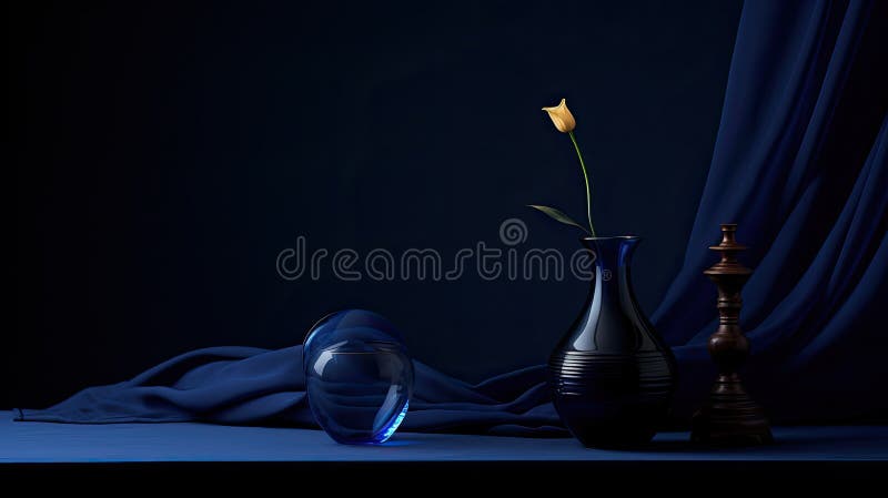 Diffused Dark Navy Blue Background Stock Illustration - Illustration of ...