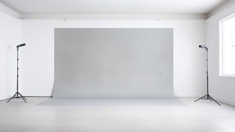 Diffused Light Grey Studio Background Stock Illustration - Illustration ...