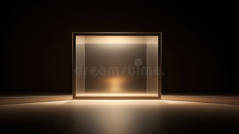 Diffused Open Box with Light Stock Illustration - Illustration of ...