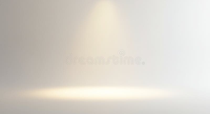 Diffused Spotlight Casts a Soft, Circular Glow Against a Plain Beige ...