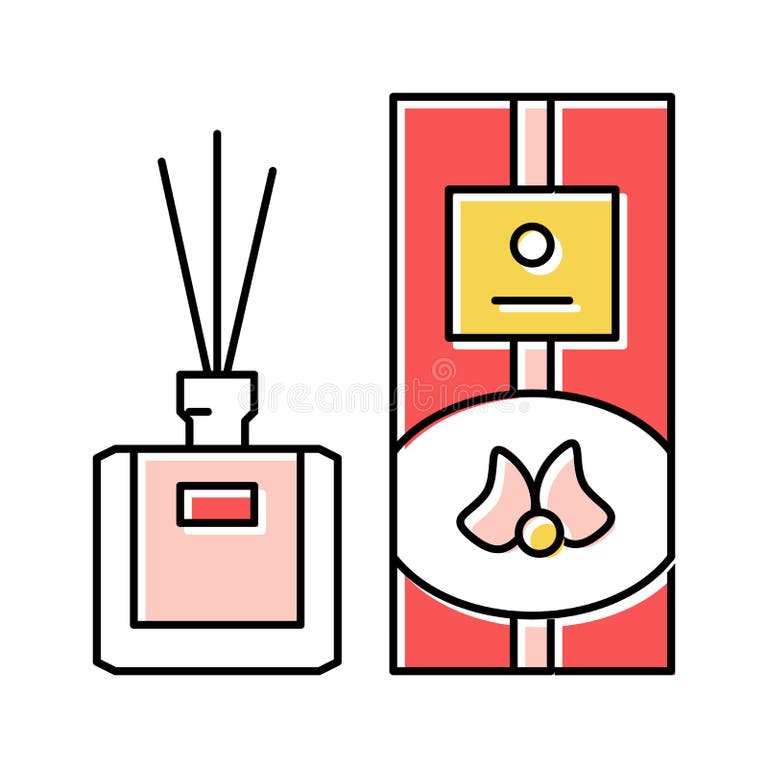 Diffuser Sticks Bottle Perfume Color Icon Vector Illustration Stock ...