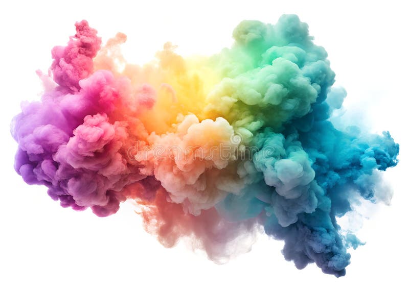 Diffusion of Colorful Smoke Clouds. Generative Ai Image Stock ...