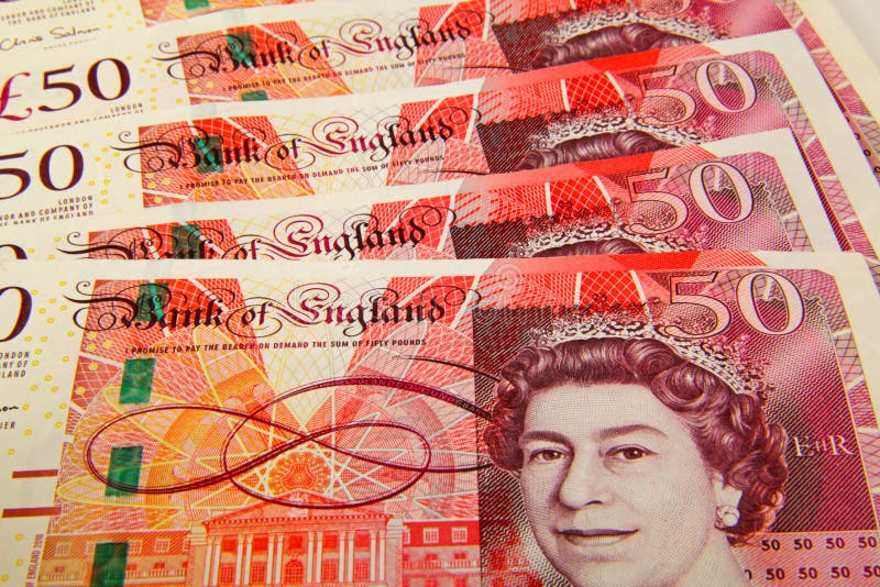 Diffusion De Sterling Notes De 50 Livres Image stock éditorial - Image ...