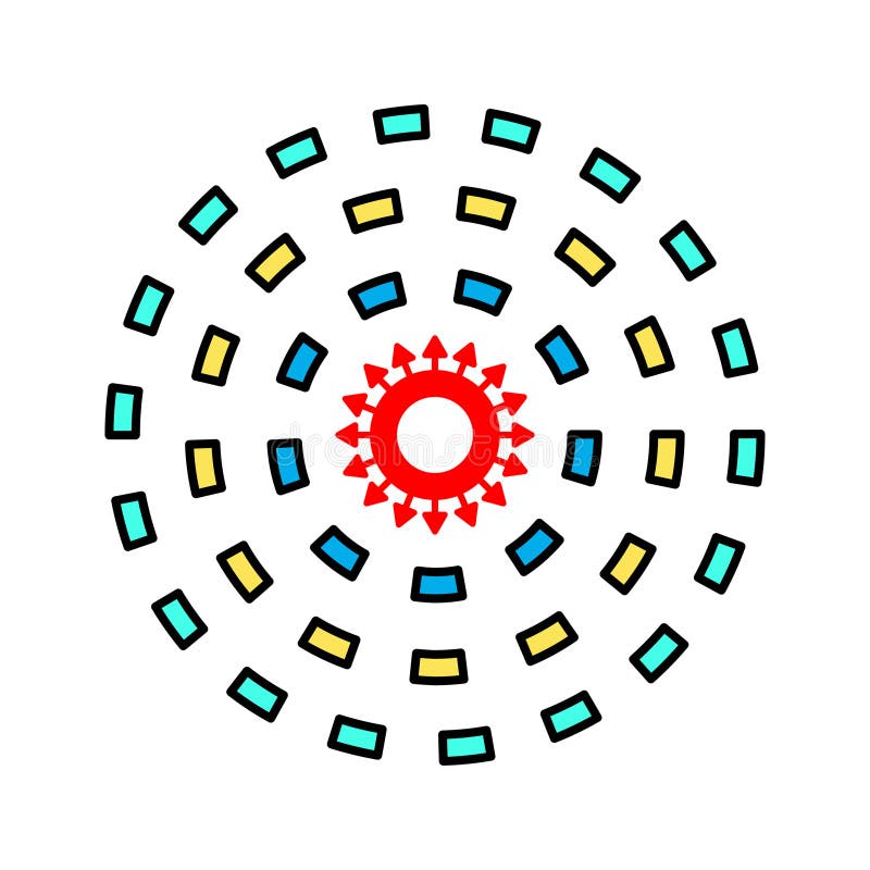 Diffusion, Dispersal, Dissemination Icon Stock Illustration ...