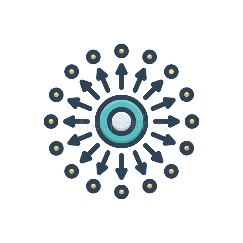 Mix Icon for Diffusion, Spreading and Dissemination Stock Illustration ...