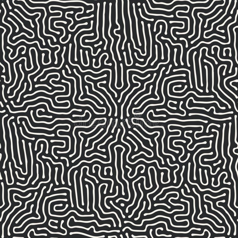 Diffusion Reaction Vector Seamless Pattern Stock Vector Illustration