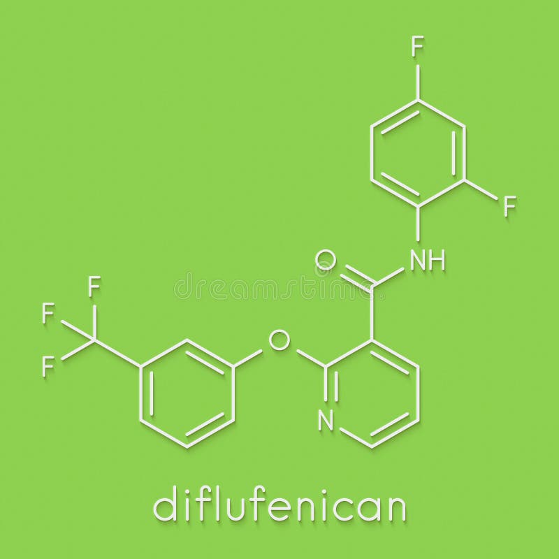 Diflufenican Herbicide Molecule. Skeletal Formula. Stock Illustration ...