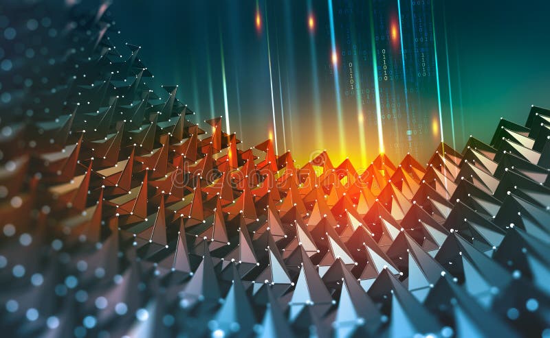 Dig Data. Information Flows in Cyberspace Stock Illustration ...