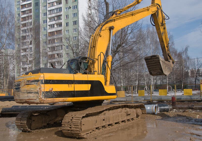 Digging machine scoop stock image. Image of industrial - 24260257