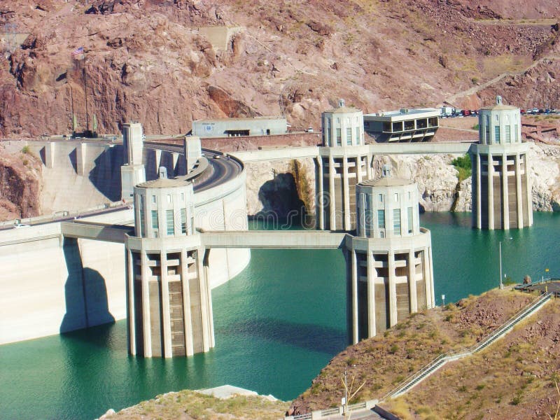 Diga di Hoover, Lago Mead fotografia stock. Immagine di deserto - 3180518