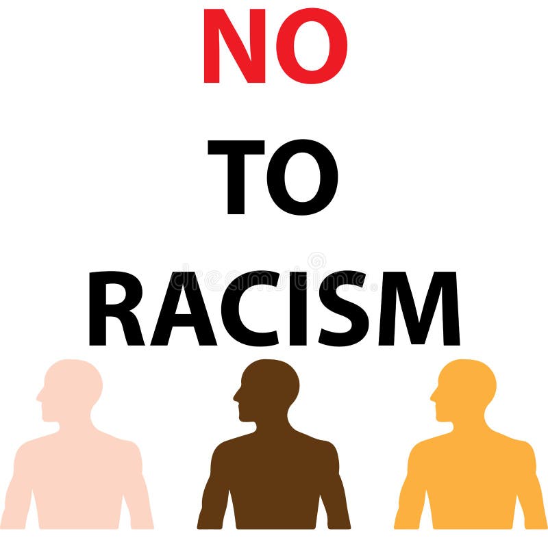 Diga no al racismo ilustración del vector. Ilustración de raza - 42238788