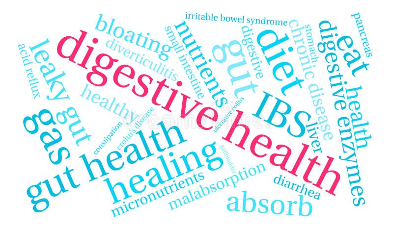Digestive Health Word Cloud Stock Vector - Illustration of intestine ...