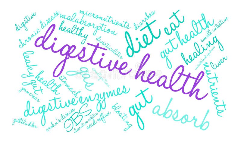 Digestive Health Word Cloud Stock Illustration - Illustration of health ...