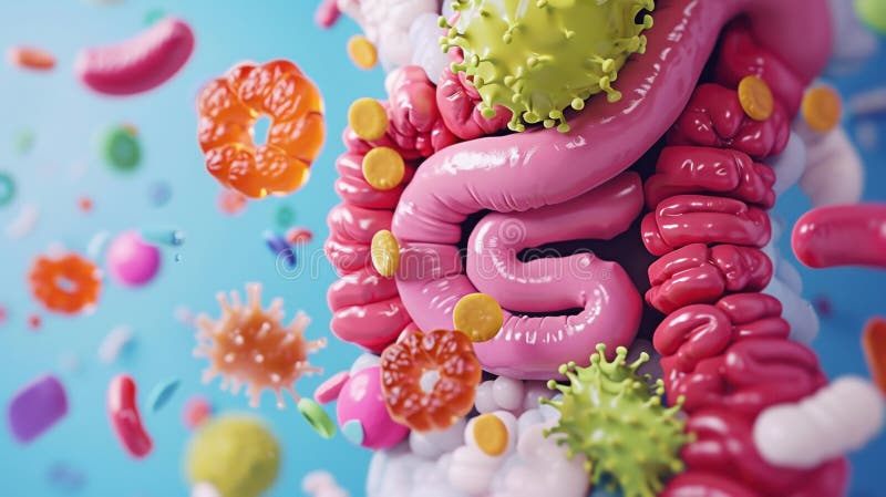 Digestive Issues Symbolizing Poor Nutrition and Modern Food Challenges ...