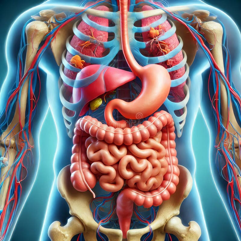 Digestive System Anatomy an Illustration of Digestive System Ana Stock ...