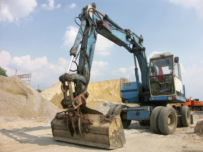 Digger stock image. Image of outdoors, shovel, rest, heavy - 1008661