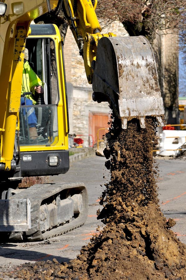 Digger stock image. Image of excavator, site, mechanical - 18718407