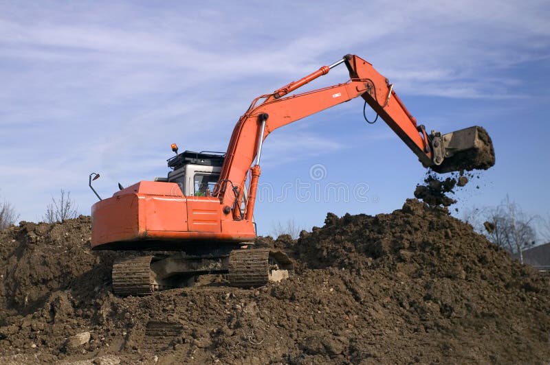Digger #2 stock photo. Image of landscape, site, bucket - 2099668
