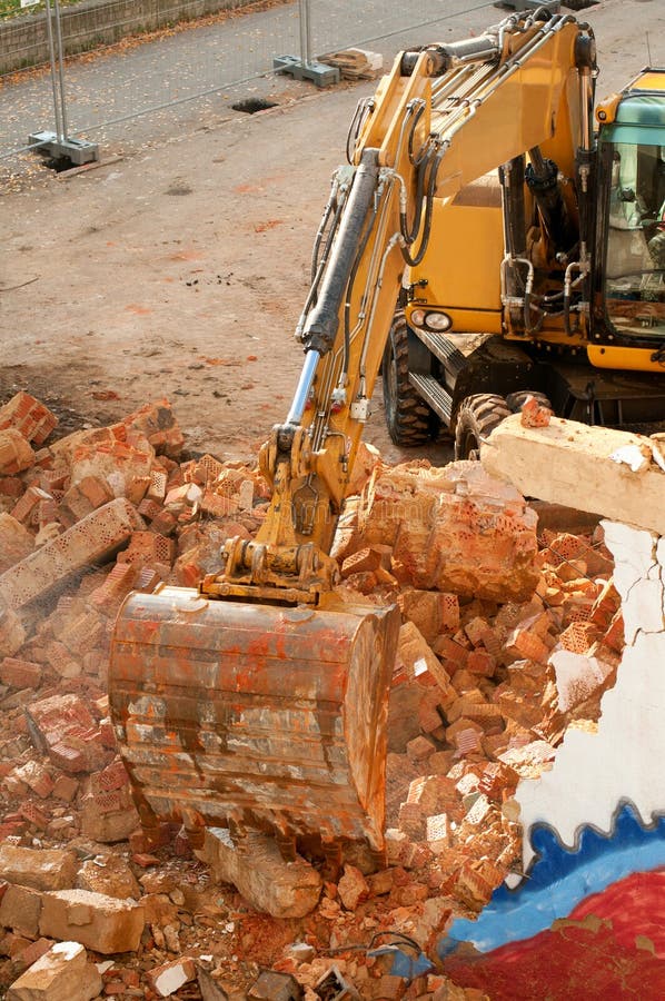 Digger stock image. Image of heavy, destroy, house, bulldozer - 21993985