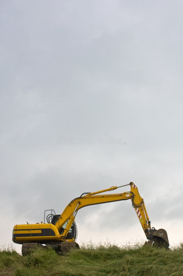 Digger stock photo. Image of industry, grass, construction - 5744716