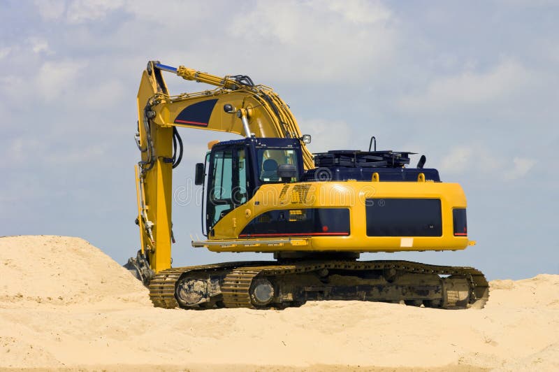 Digger stock image. Image of bulldozer, yellow, goods - 5884869