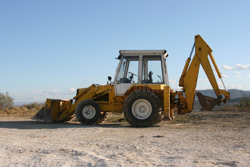 Digger stock photo. Image of road, nature, factory, engine - 7091930