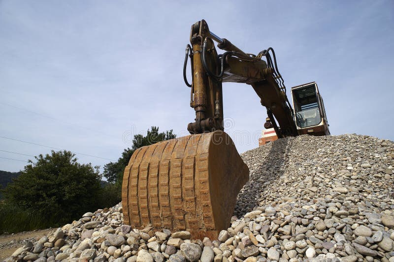Digger stock image. Image of stones, site, working, digger - 9750219