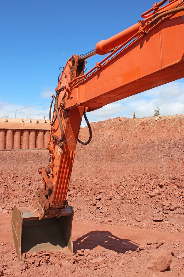Digger arm and bucket stock image. Image of plant, devon - 120759295