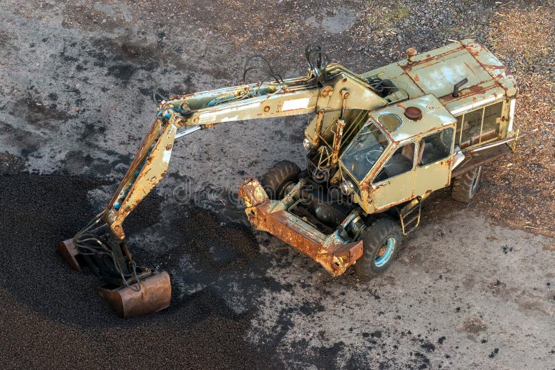 Digger and coal stock photo. Image of digger, vehicle - 90431458