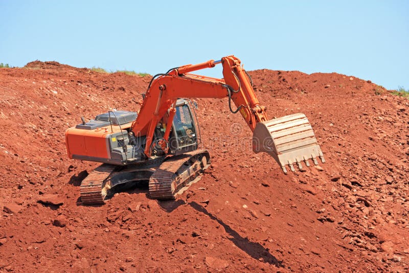 Digger stock image. Image of earth, road, stone, hydraulic - 33703609