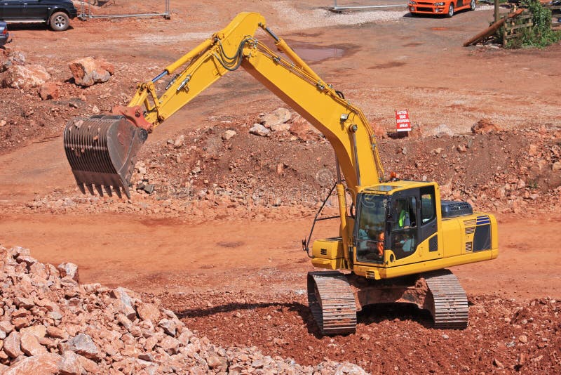 Digger stock photo. Image of breaker, rock, plant, building - 60776310