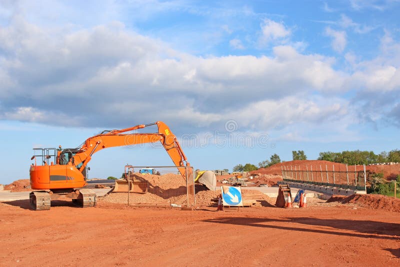 Digger on a Construction Site Stock Image - Image of dump, devon: 138276509