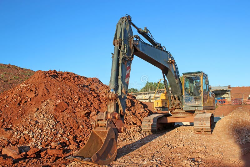 Digger working stock image. Image of earth, construction - 101810829