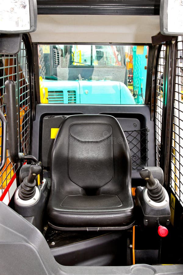 Digger driver position stock image. Image of commands - 16476737