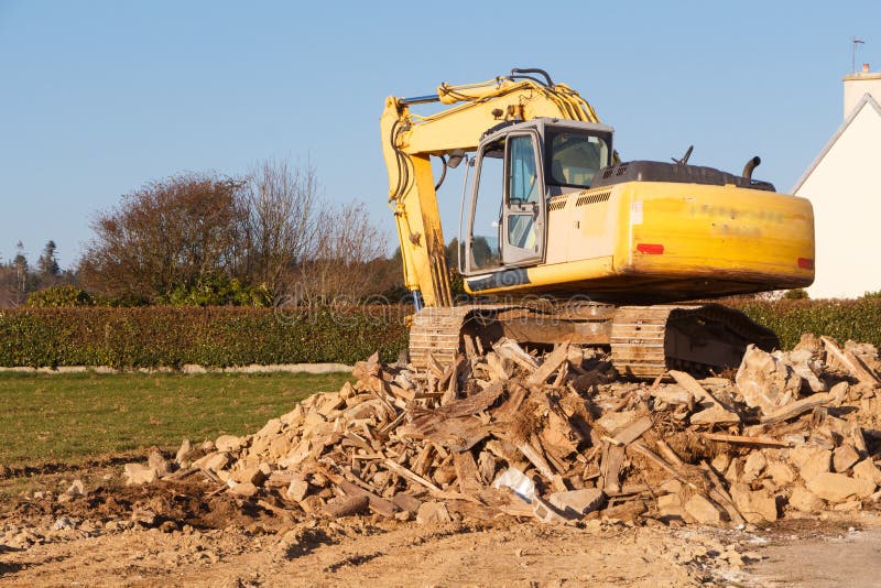 Digger in a field stock photo. Image of heap, shovel - 159561618