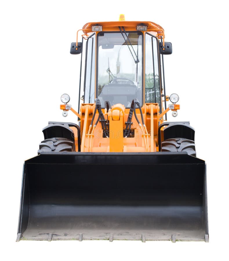 Digger front view stock photo. Image of bulldozer, close - 7020968