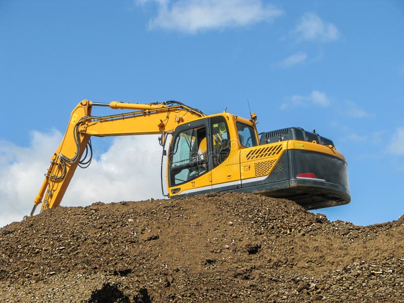 Digger stock photo. Image of pile, digger, rubbish, machinery - 54989420