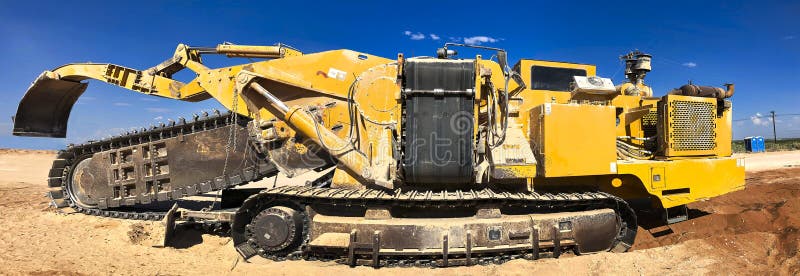 Trench Digger Machine for Trenching Stock Photo - Image of earthwork ...