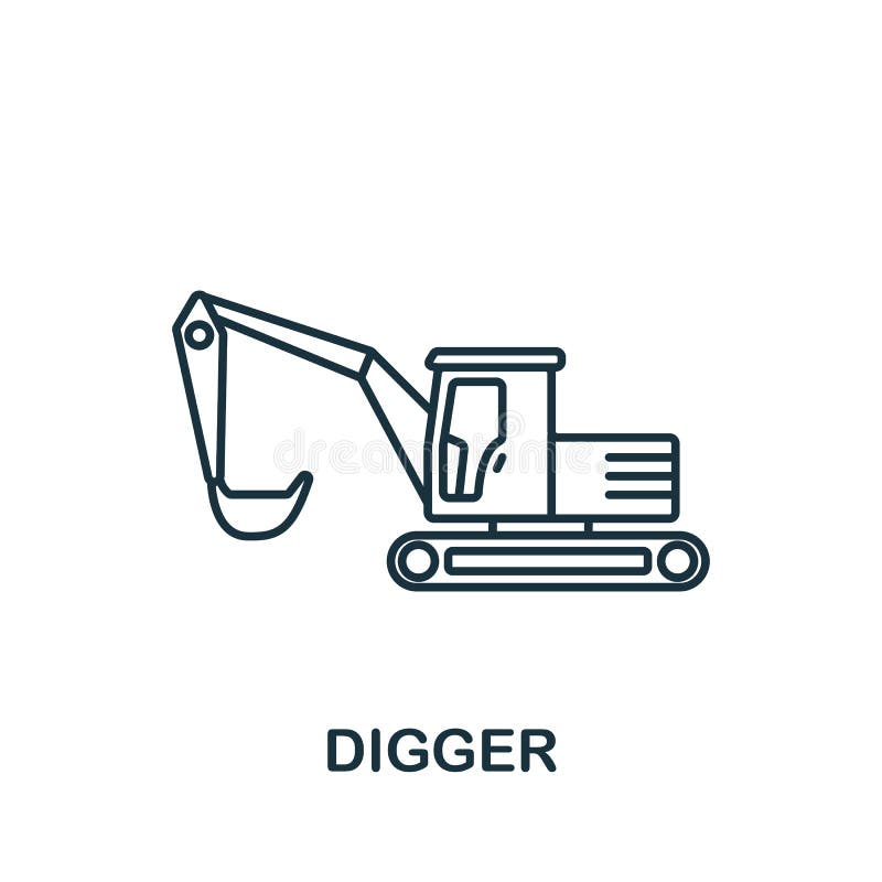 Digger Simple Stock Illustrations – 3,719 Digger Simple Stock ...
