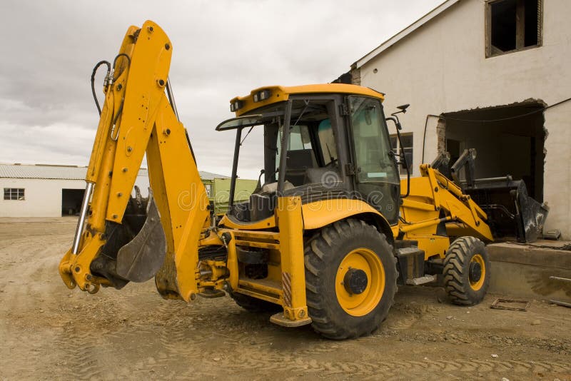 Digger loader working stock image. Image of building - 14121683