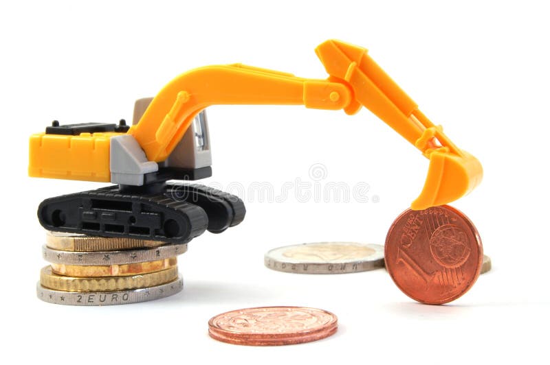 Digger an money stock image. Image of industry, business - 10846931