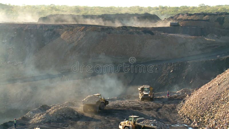 Open Cast Mine and Nature 4k 50fps Video Stock Video - Video of coal ...