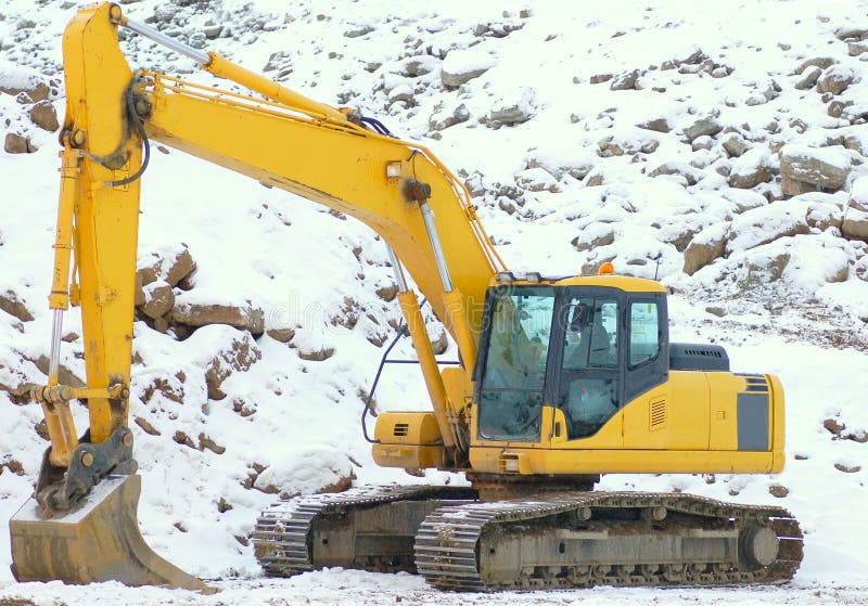 Digger in open pit stock image. Image of industry, landscape - 7558061