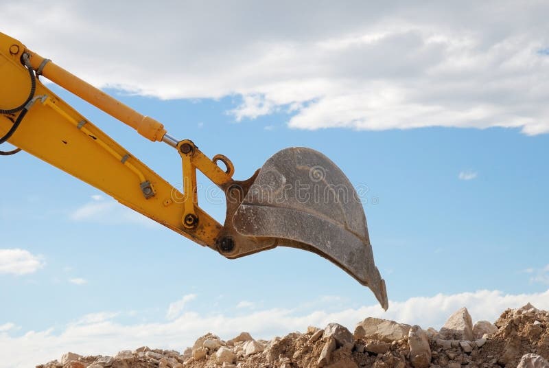 Digger shovel stock image. Image of cloudy, morning, nice - 18224307